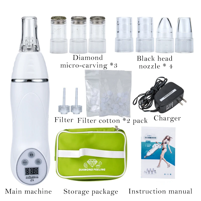 Portable 7 Tip Skin Diamond Peeling Beauty Machine Massager Anti-aging ...