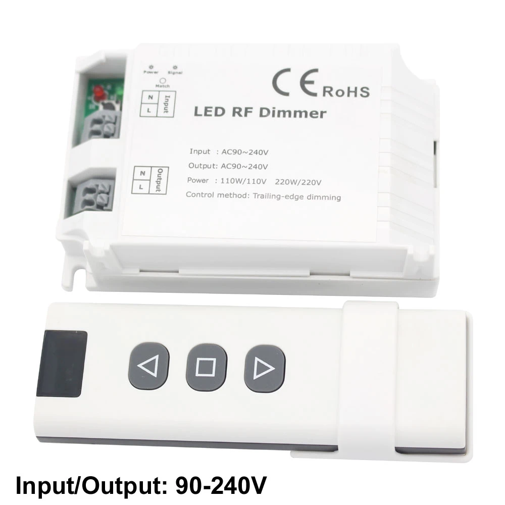 433MHZ RF Led Dimmer 220v 110v Remote Switch Control Dimmer 220 v ...