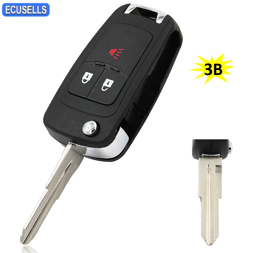 New Replacement 3 Button Folding Flip Remote Smart Car Key Shell Case ...