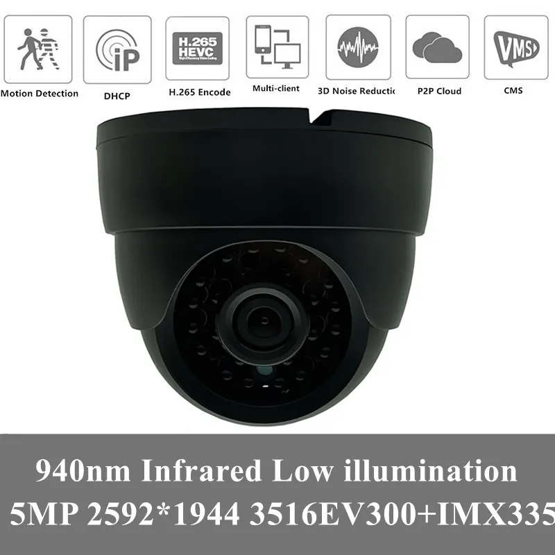 4 Uds 940nm infrarroja Invisible Sony IMX335 + 3516V300 5MP IP de techo ...