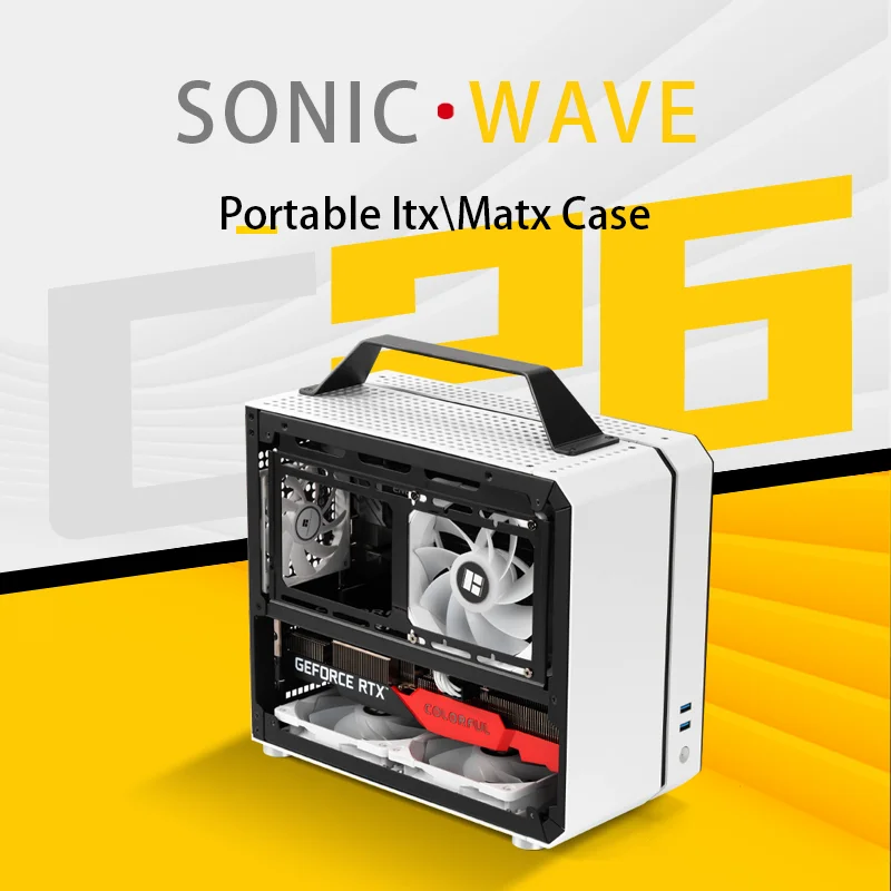 Mechanical Master C26 Sonic Wave Portable ITX/MATX Casing Komputer ...