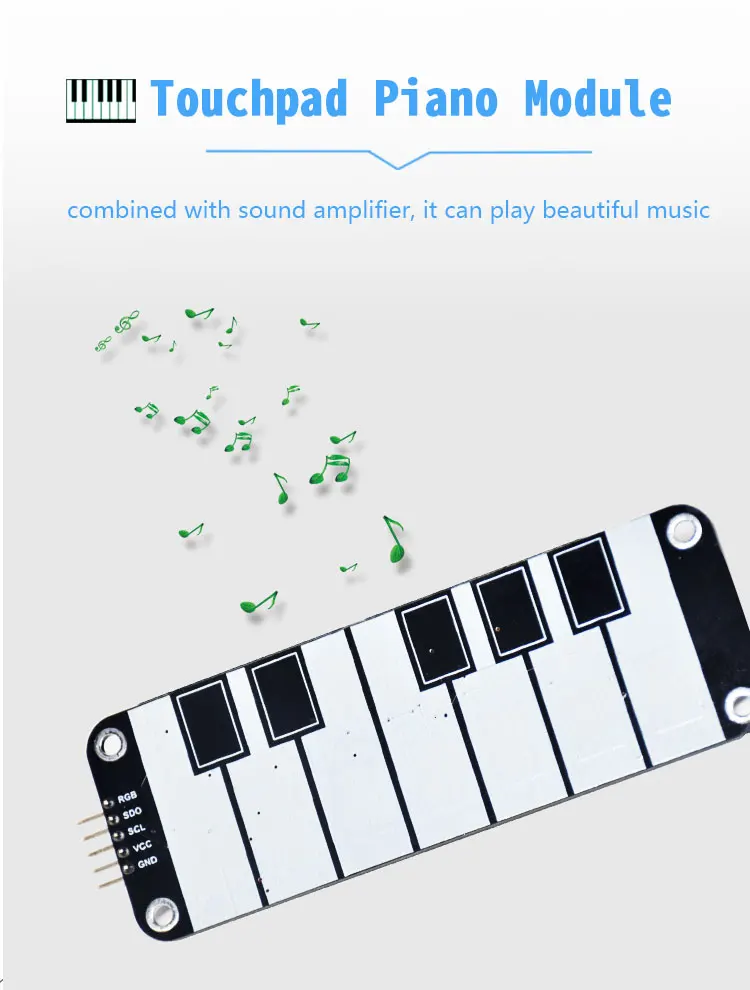 Touch Piano Sensor Module Expansion Board Sound Amplifier Compatible ...