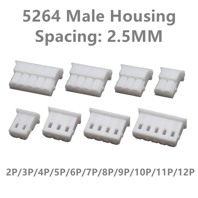 10PCS-50PCS-lot-2-5MM-5264-Female-Housing-Connector-2-5mm-Pitch-2P-3P ...