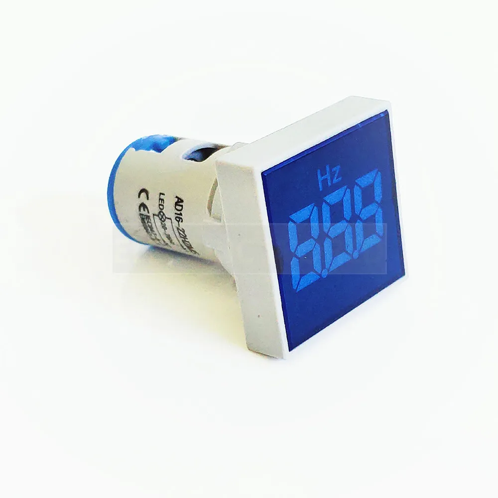 Generic 22mm Square Measuring Range Frequency Meter Hertz Indicator Lamp Digital Display ...