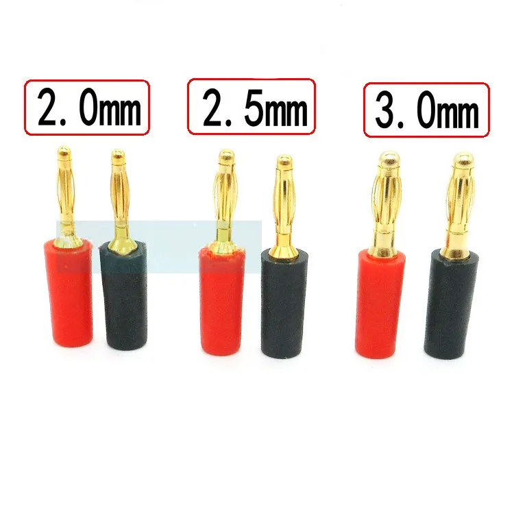 5pcs 2/2.5/3mm Banana Plug Pure Copper Gold Plated Lantern Head High ...