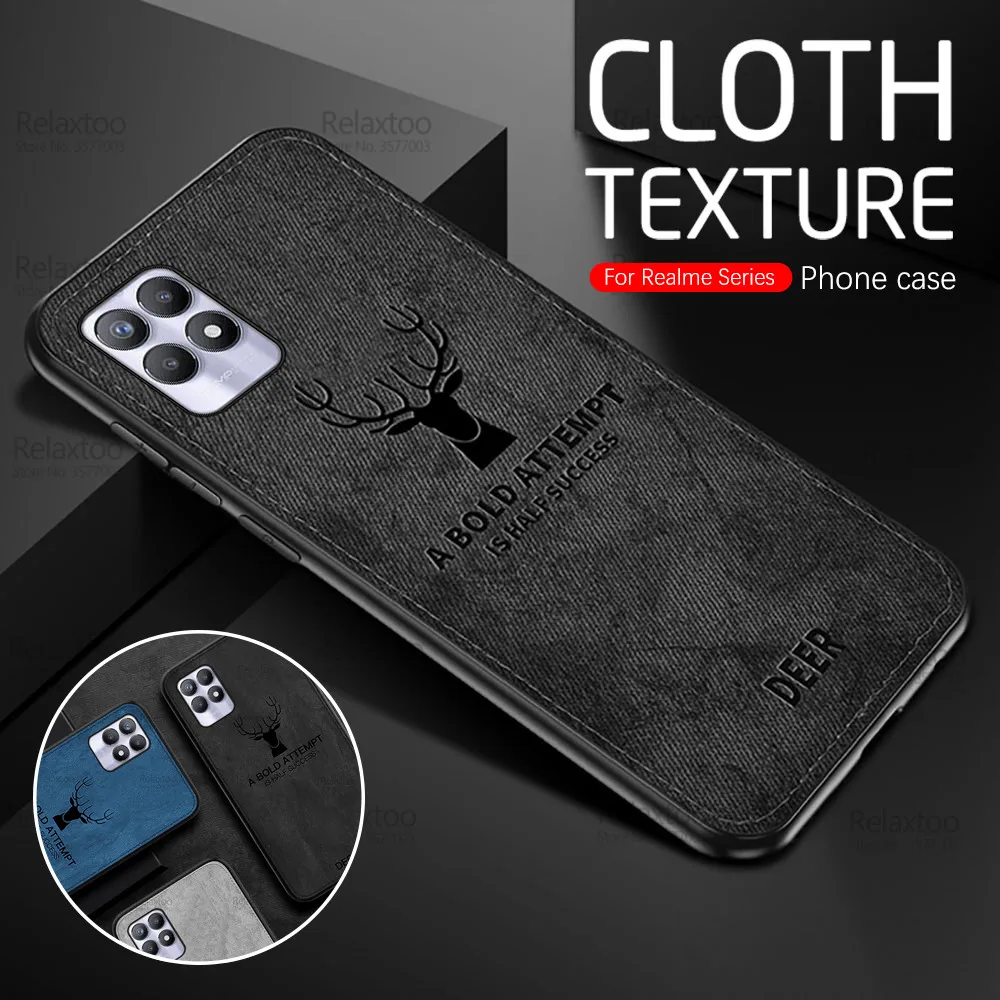 Cloth Fabric Case For Oppo Realme 8i Realmi Realmy 8 I Realme8i RMX3151 ...