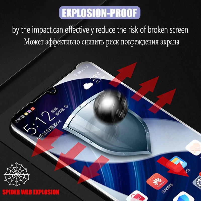 21D Защитная Гидрогелевая пленка на весь экран для huawei P30 Pro P20 ...