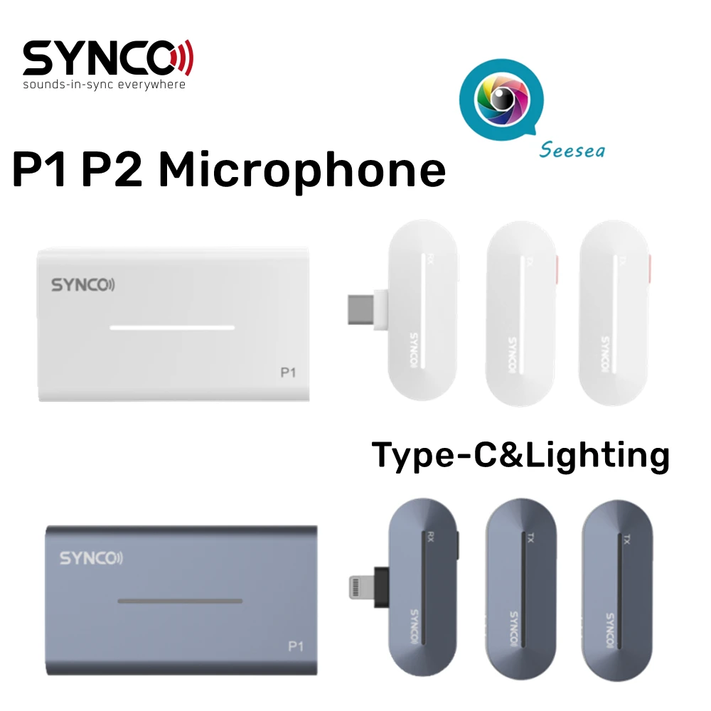 Synco p1 p2 p1l p1t p2t p2l sem fio sistema de microfone de escritório profissional microfone ...