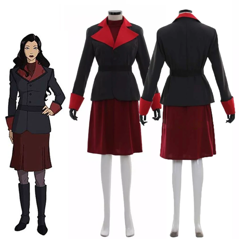 Anime Avatar The Legend of Korra Asami Sato Cosplay Costume Full Set ...