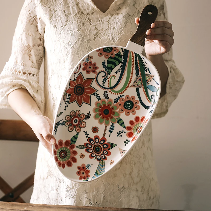 Wooden Porcelain Plates | Beautiful Tableware | Plate Wooden Handle ...