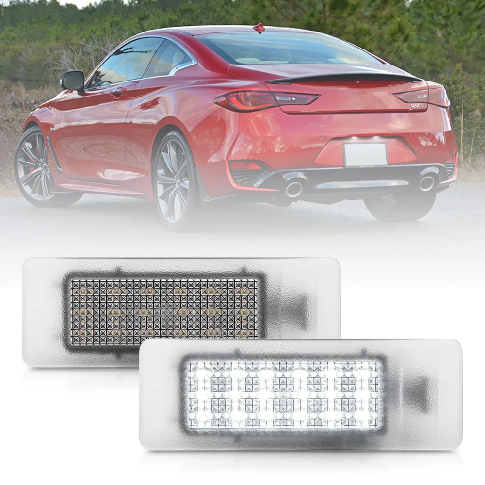 2x LED License Number Plate Light For Nissan Leaf Maxima GTR Rogue ...