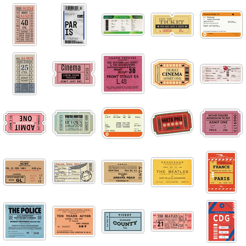 Vintage Plane Ticket Template