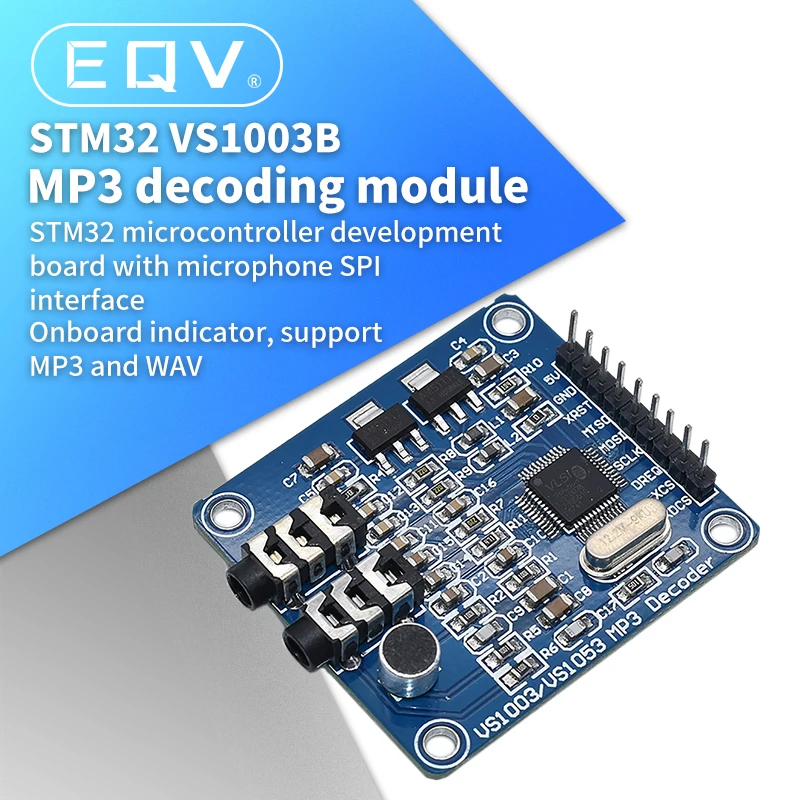 Vs1003 vs1003b mp3 모듈 디코딩 (마이크 포함) stm32 마이크로 컨트롤러 개발 보드 액세서리|development board|microcontroller ...