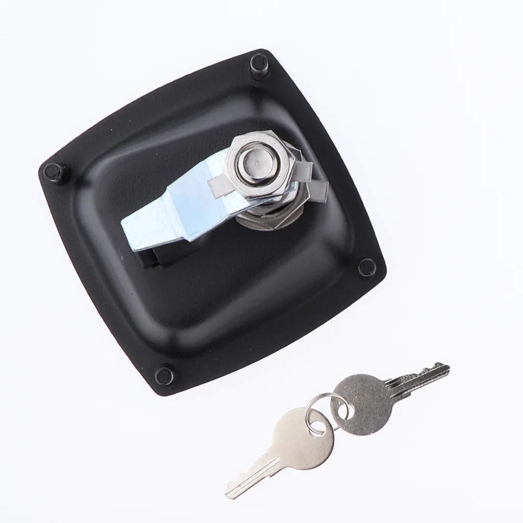 Balck Flush Mounting T Handle Lock & 2pcs Keys For Trailer Canopies ...