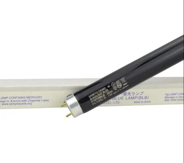2pcs,SANKYO DENKI F10T8BLB FL10BLB 10W BLACKLIGHT BLUE F352nm UV-A Fluorescent Lamp UVA Tube