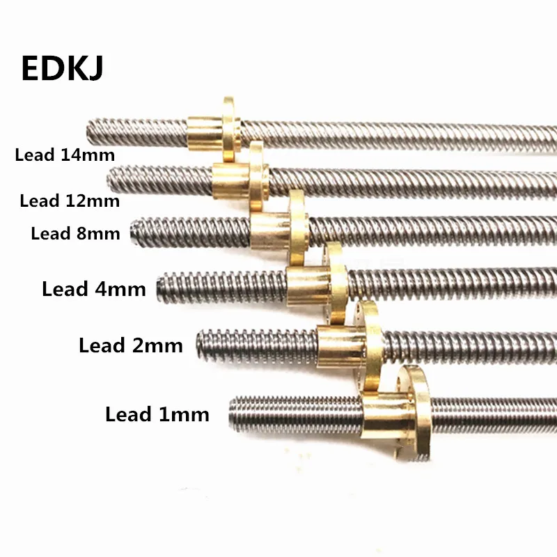 CNC 3D Drucker THSL 300 8D Trapez Stange T8 Blei Schraube Gewinde 8mm Lead1mm ...