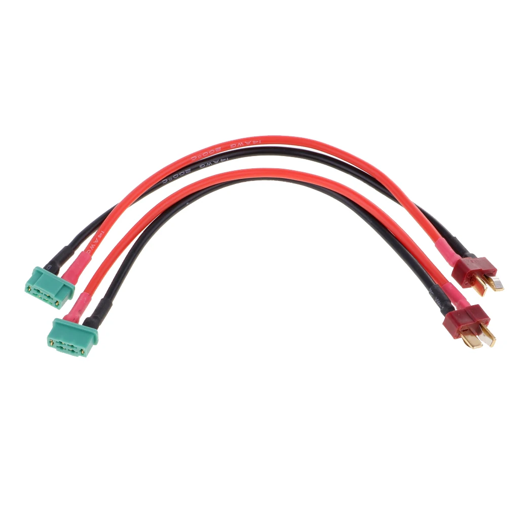 T-plug Male To Deans To Male Mpx Adapter Connector Cable 14awg Silicone ...