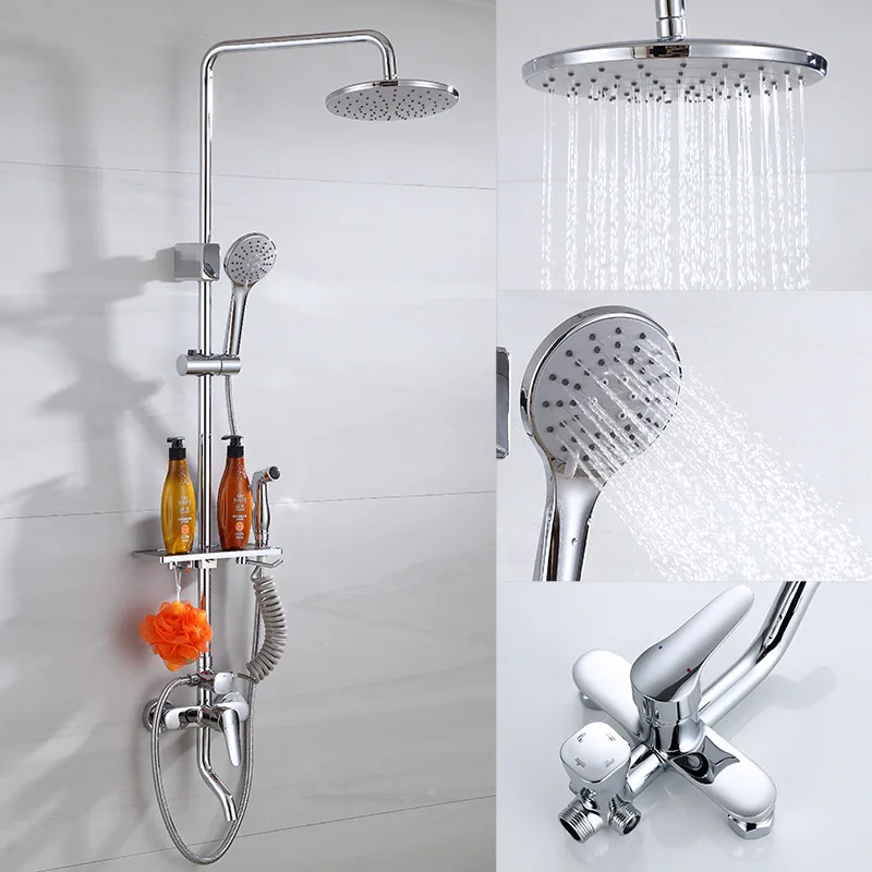 King Sanitary Ware Shower Suit Four Files with Spray Gun Copper ...
