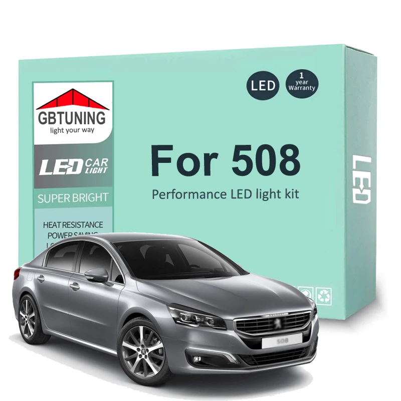 10Pcs LED Interior Light Bulb Kit For Peugeot 508 2011 2012 2013 2014 ...