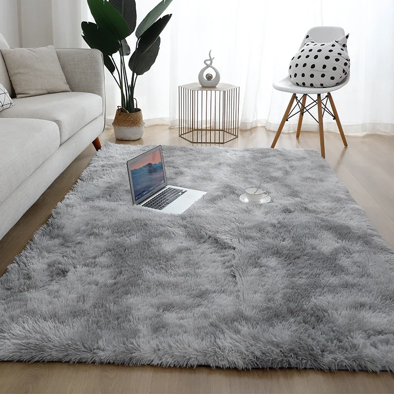 Gray Fluffy Carpet