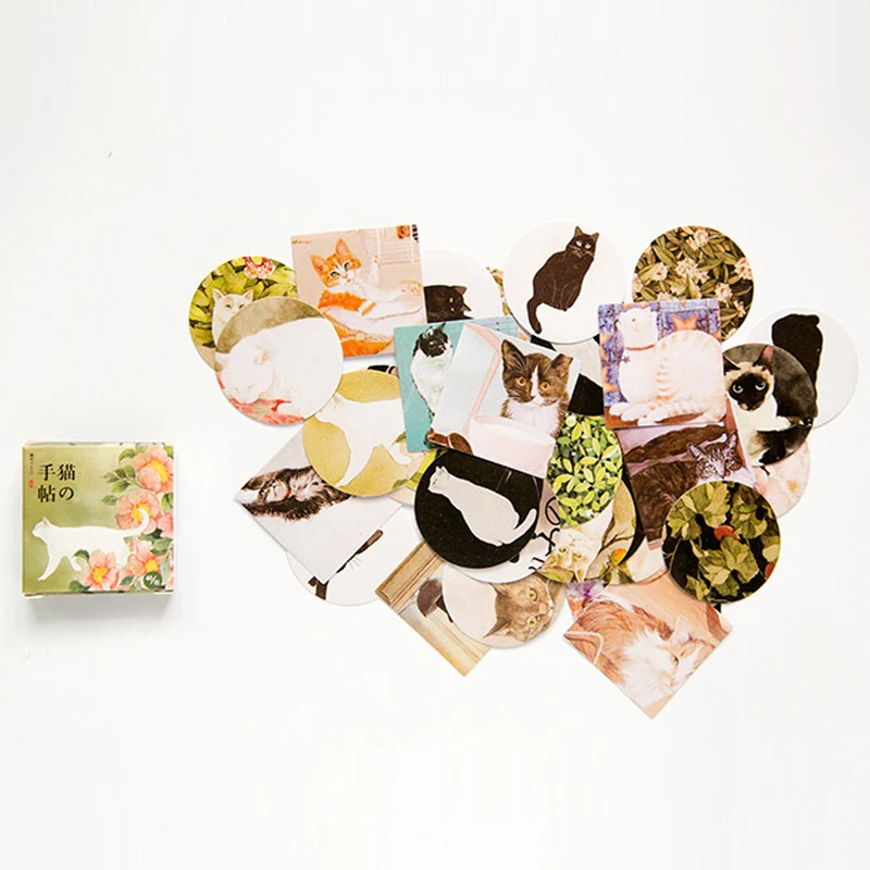 40pcs/pack cute Mini Cat Memo pad Stickers Posted It Kawaii Planner ...