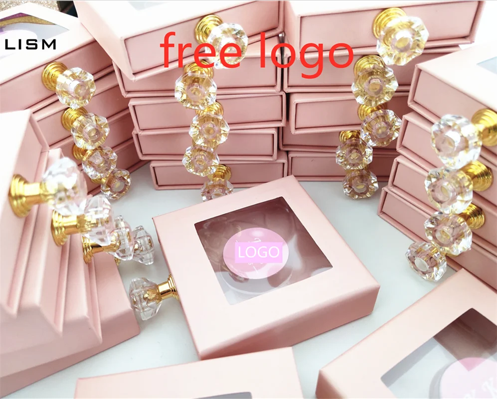 10pcs wholesale marble lash box pink packaging box fake 3d mink lashes ...