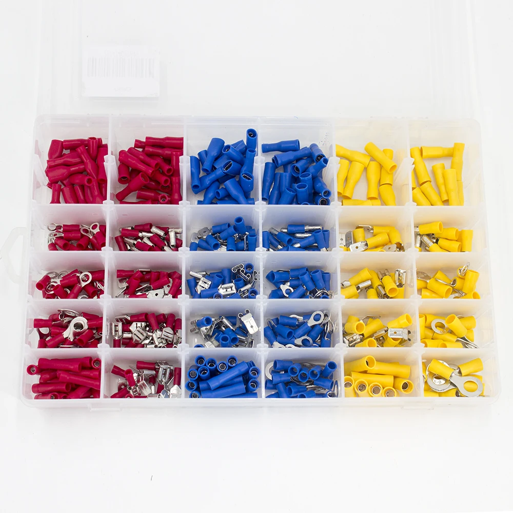 1200PCS Wire Connector Insulated Terminals Assorted 10 Kinds Copper ...