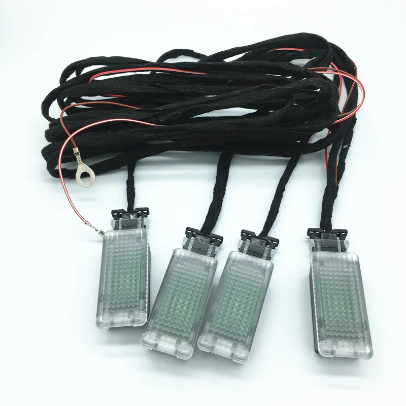 LED Footwell Light Foot Step Lamps Cable Wire harness For VW PASSAT B6 ...