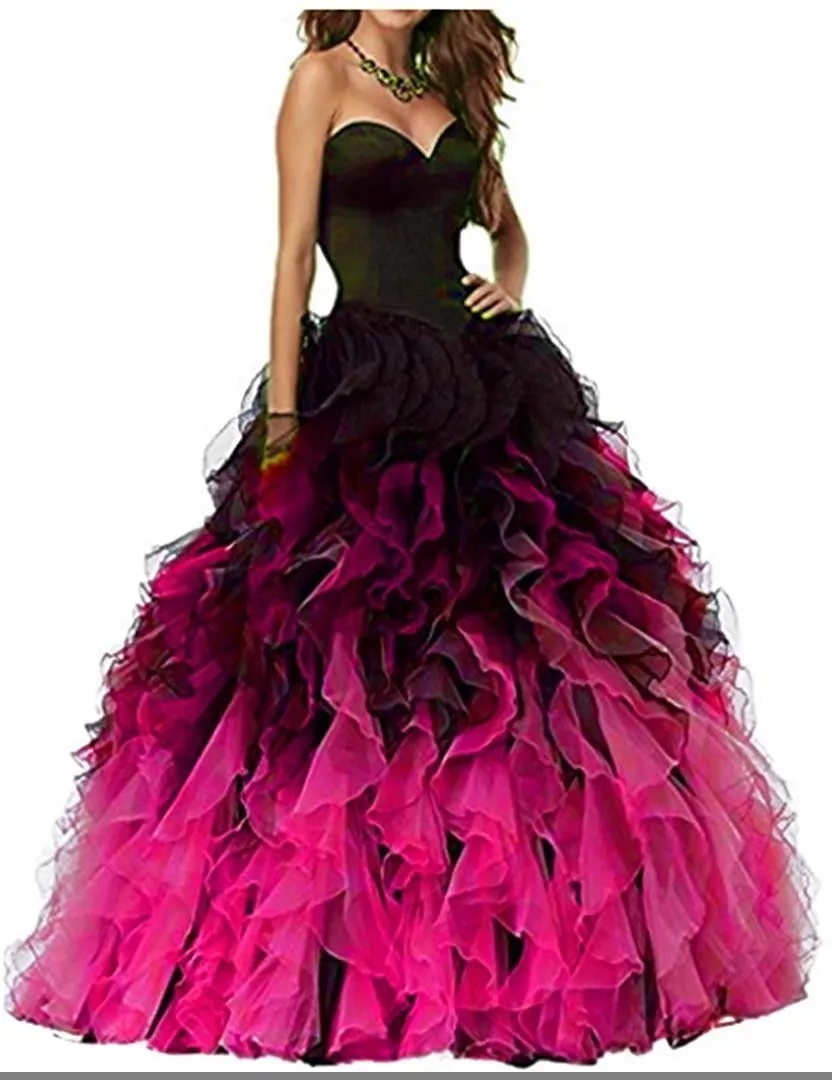 Sweet-Princess-Fluffy-Prom-Dresses-2024-Gradient-Sheer-Sleeveless ...