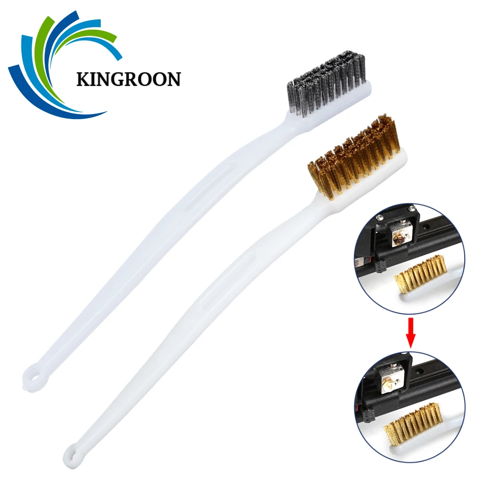 KINGROON 2pcs 3D Printer Cleaner Toothbrush Tool Copper Wire Brush For ...