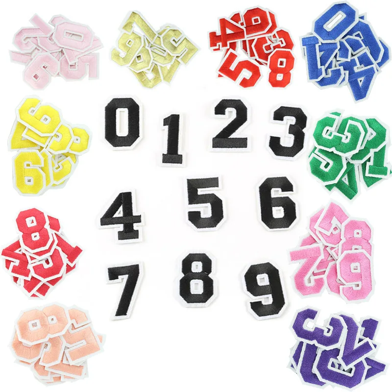 Number Patches Word Embroidered Iron On Patch Figure Digit For Diy ...