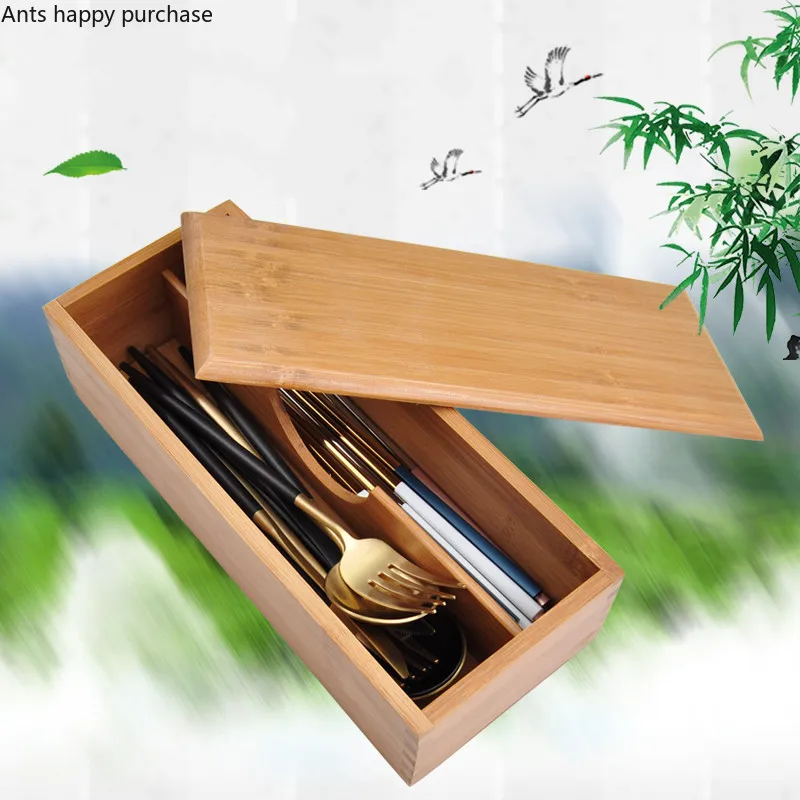 Bamboo-Wood-Cutlery-Storage-Box-Household-Kitchen-Tools-Restaurant ...