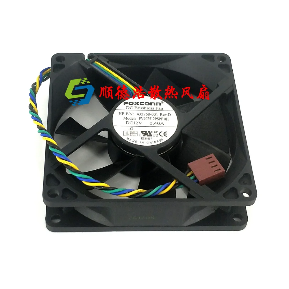original 9025 9cm PV902512PSPF 12V 0.40A 4-wire PWM temperature control chassis CPU cooling fan ...