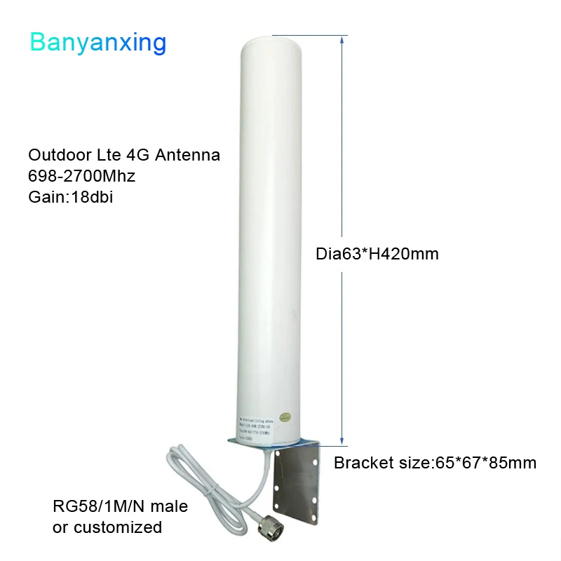 Antena Omni Wifi LTE 4G, 698 2700Mhz, 18dBi, para exteriores, LTE, 4G ...