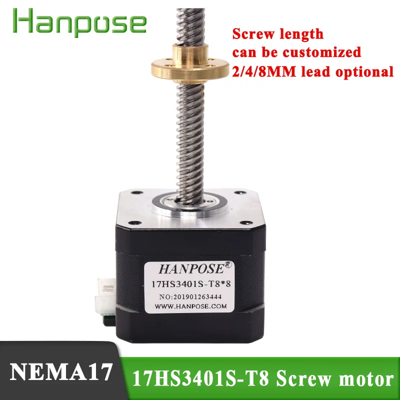 Stepper-motor-Nema17-17HS3401S-T8-310mm-Screw-Rod-Linear-Z-Motor-with ...