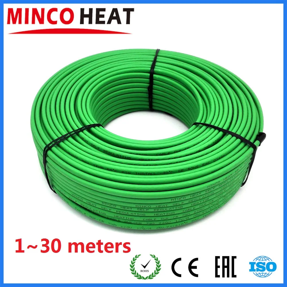 1m to 30m 110V 220V Self Regulating Heating Cable For Inside Pipe ...