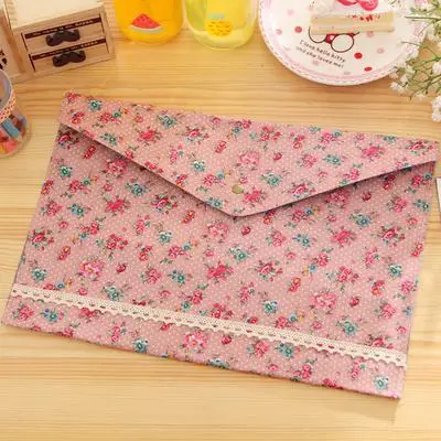 Vintage Dots Flower Face Series A4 Documents File Bag Files Folder ...