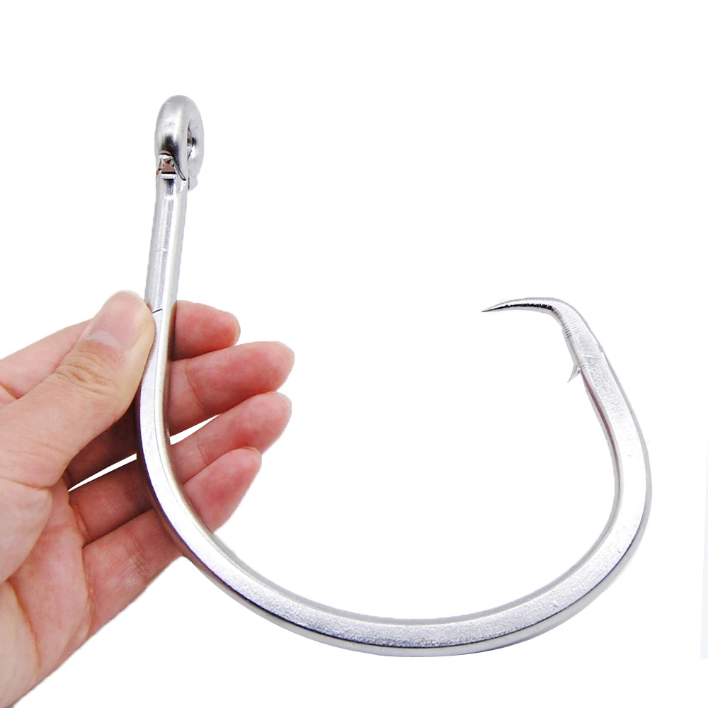 1pcs Size 28/0 Stainless Steel Fishing Hook Large Strong Thick Big Fish ...