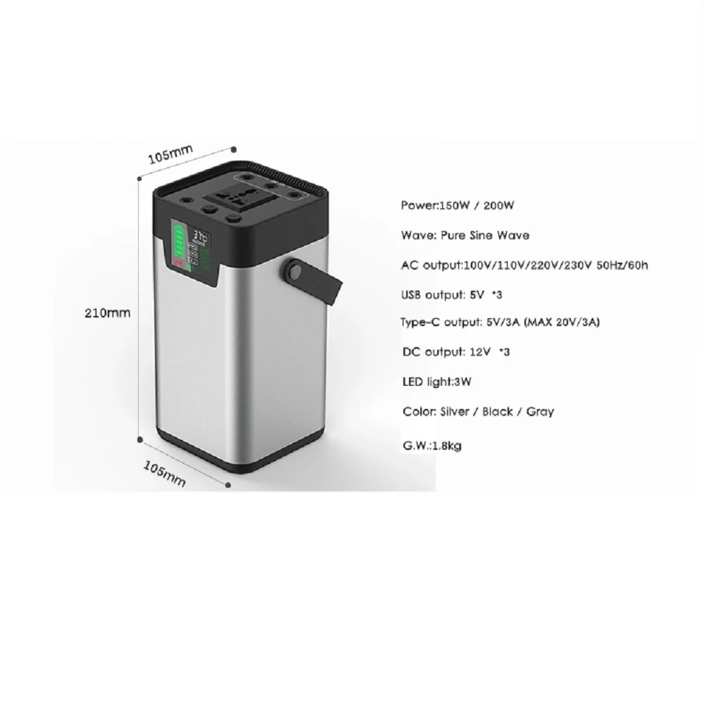 MOYEAH 150W 42000mAh CPAP Power Supply Rechargeable Battery Pack ...