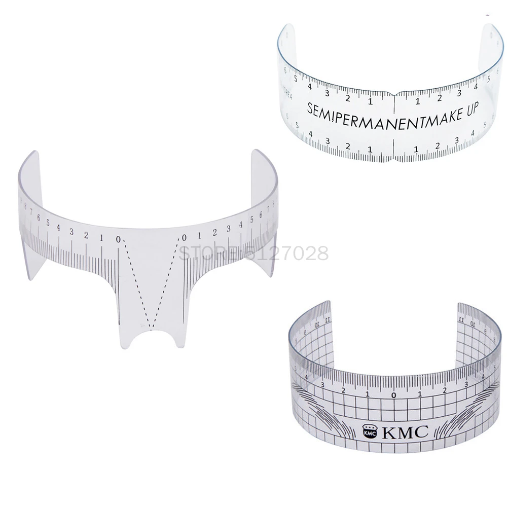 1PC Reusable Semi Permanent Eyebrow Ruler Eye Brow Measure Tool Eyebrow ...