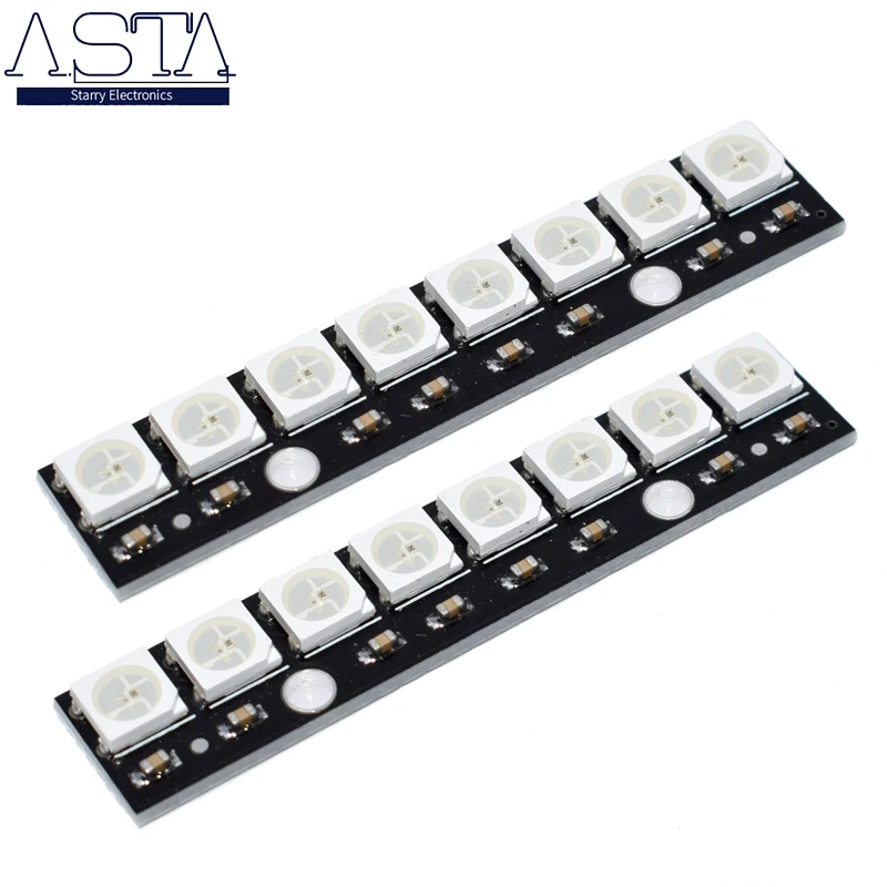 8 Channel Ws2812 5050 Rgb Led Lights Built-in Full Color-driven ...