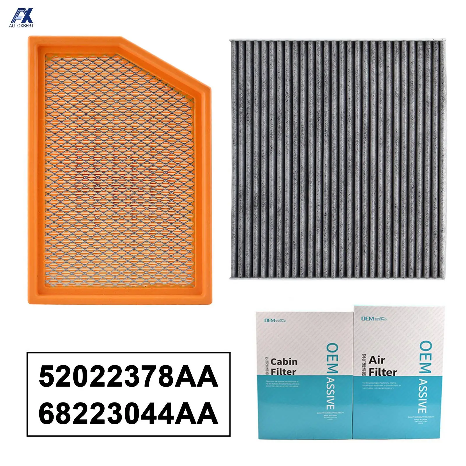 Car-Engine-Cabin-Pollen-Air-Filter-52022378AA-68223044AA-Set-For-Jeep ...