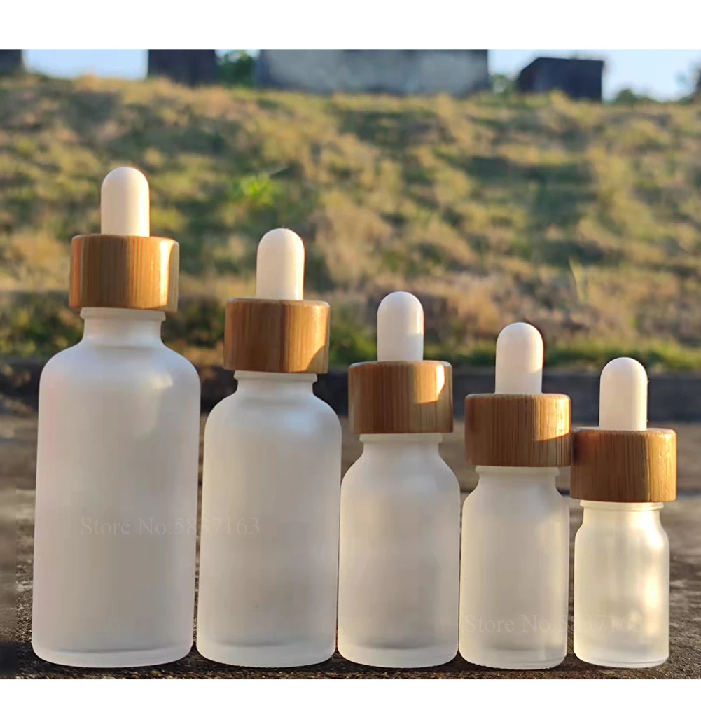 10 Pack 10ml Frosted Dropper Bottle With Glass Pipette Dropper Samll ...