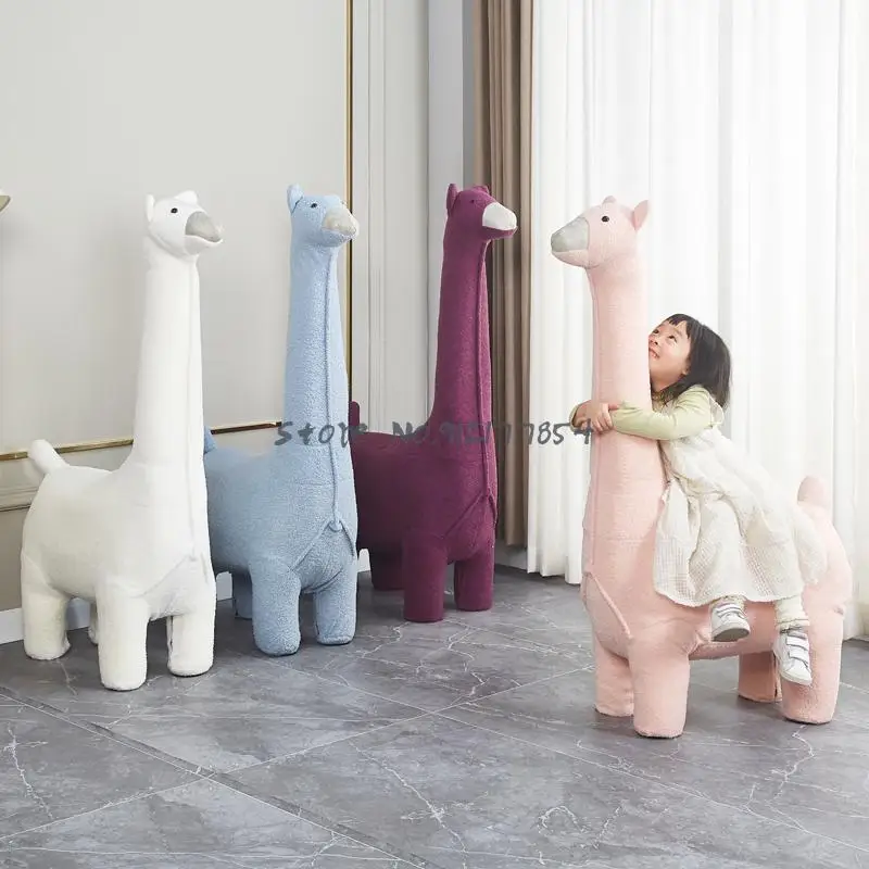 Large Giraffe Stool Creative Alpaca Orangutan Dinosaur Children's ...