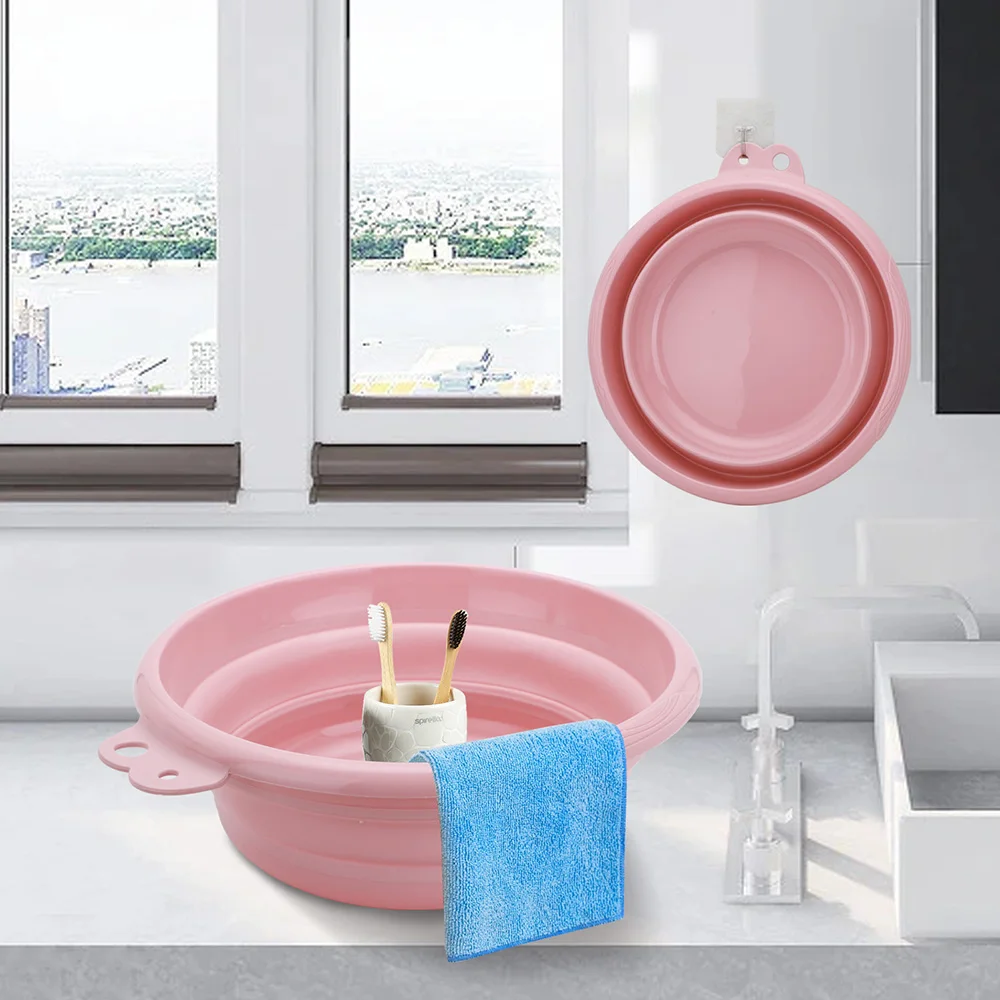 Folding Wash Basin Multi-purpose Outdoor Travel Plastic Thickened ...