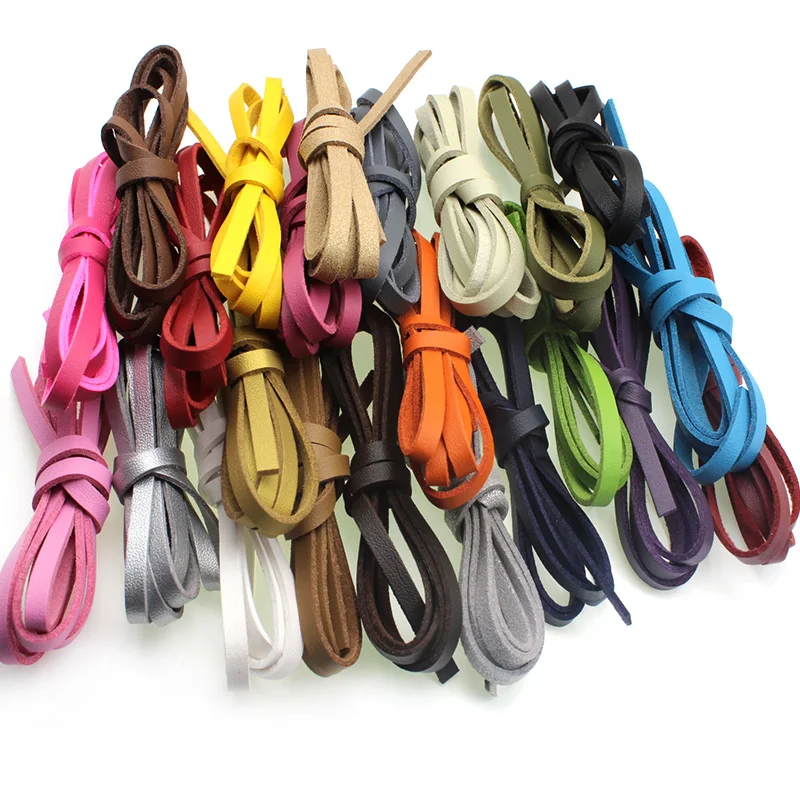3 4 5 8 12 20 mm Width Single Side Soft PU leather Cord Strap String ...