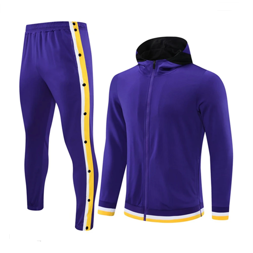 Adult-Basketball-Tracksuit-Debut-Zip-Hooded-Jackets-Side-Buttons-Pants ...