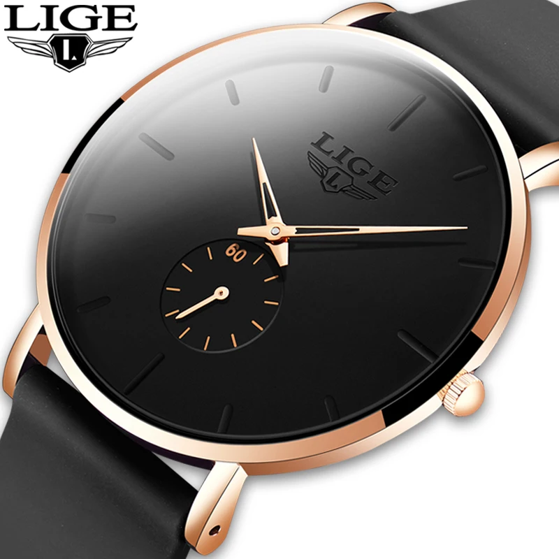 LIGE reloj analógico de cuarzo para hombre, accesorio de pulsera ...