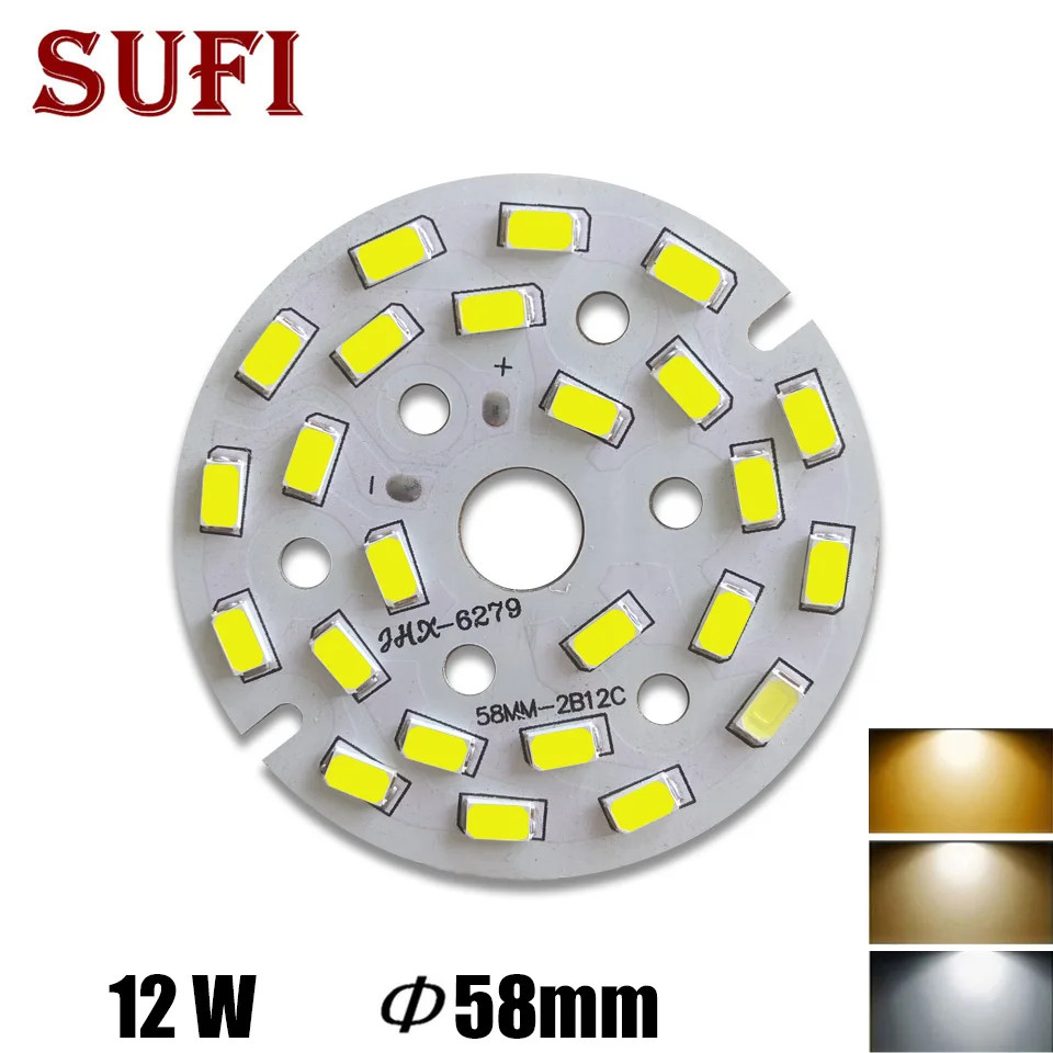 5pcs Smd5730 Led Pcb 12w 58mm White Natural White Warm White Brightness ...