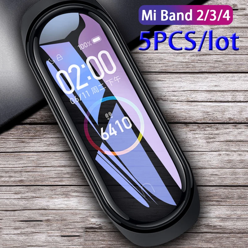 5 Pcs Full Screen Protector For Xiaomi Mi Band 5 6 Protective Film On The Xiomi Miband 2 3 4 ...